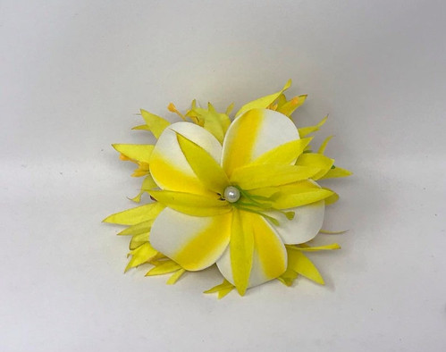 Yellow Hawaiian Pua Melia Flower Hair Clip | Tiare 'O Patitifa