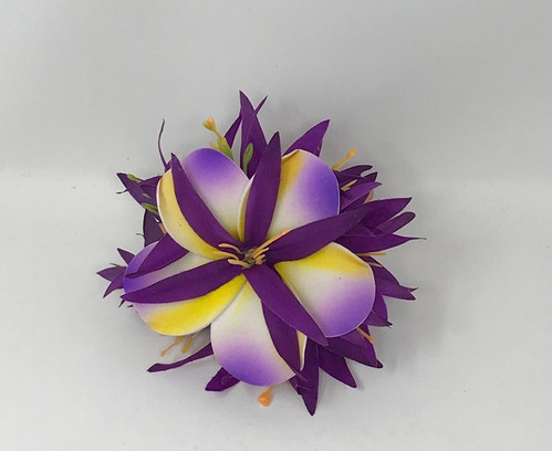 Purple Hawaiian Pua Melia Flower Hair Clip | Tiare 'O Patitifa