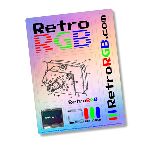 RetroRGB PVM & Patent Holo3DFX™ Decal Variety Sheet | Artistic Pixels