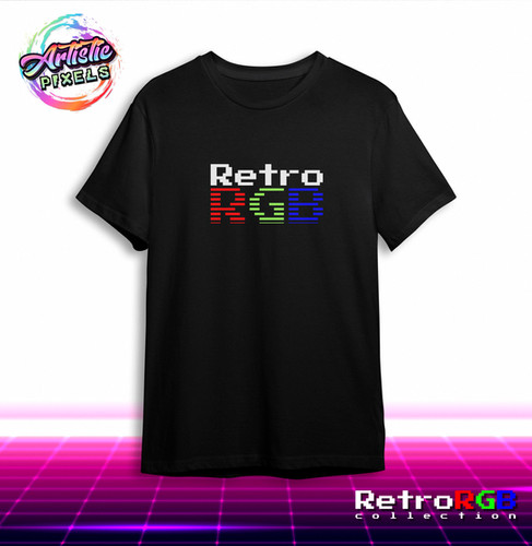 RetroRGB Scanline (Block) Classic Tee | Artistic Pixels