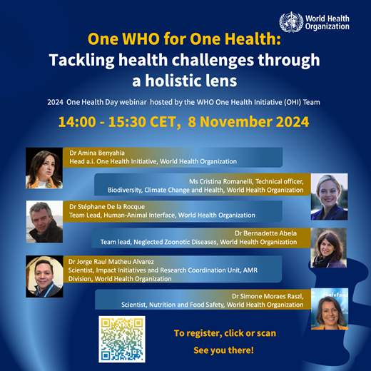 OMS - One WHO for One Health: Enfrentar os Desafios da Saúde Através de ...