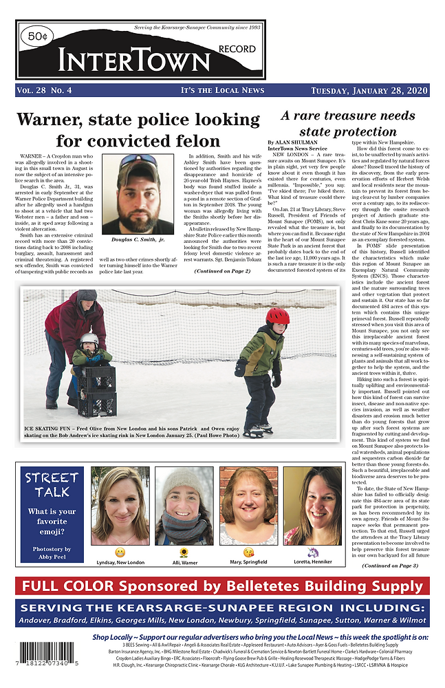 The January 28, 2020 edition of the InterTown Record is now available ...