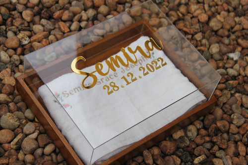 Acrylic & Wood Baptism Box | Seraphim Gifts