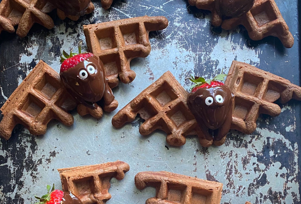 Chocolate Milk Waffles