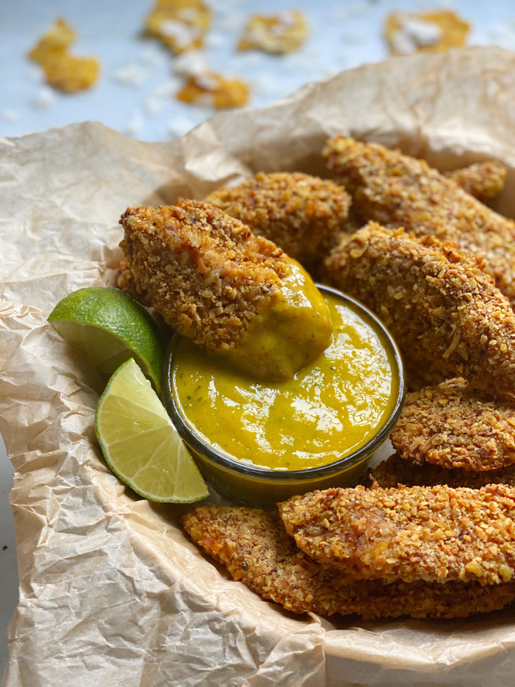 Tostones-Coconut Chicken Tenders