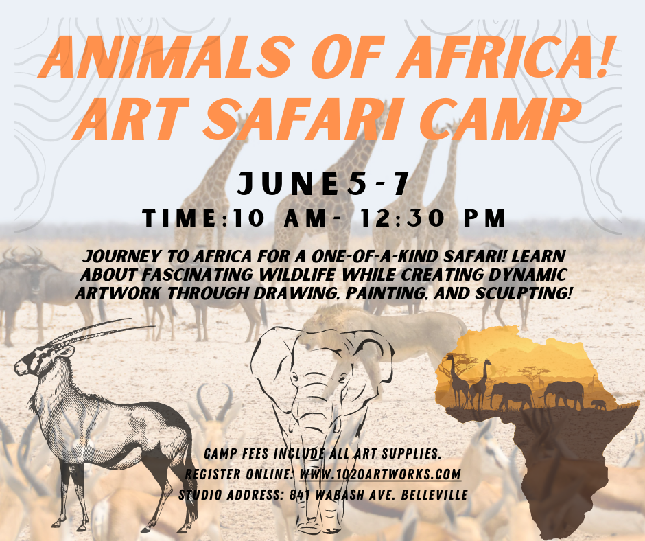 Animals of Africa! Art Safari Camp (3-Day Camp; Monday-Wednesday ...
