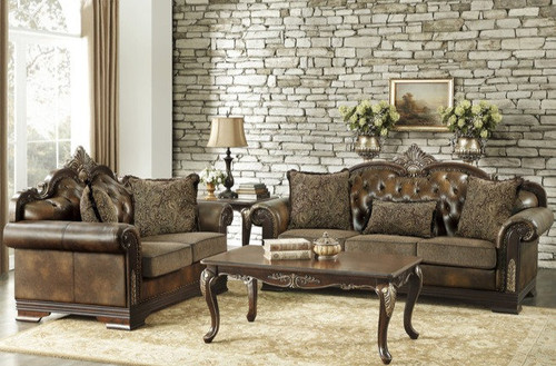 Croydon Dark Cherry Sofa & Loveseat | All American