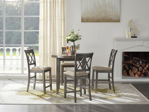 Curranberry Round Table & 4 Chairs Dining Set | All American