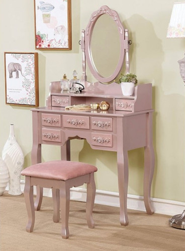 Harriet Rose Gold Vanity w/ Stool | All American