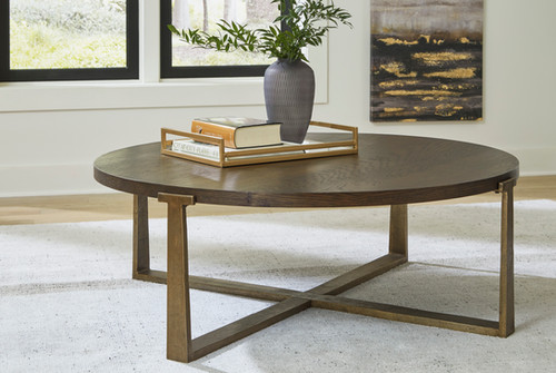 Balintmore Brown/Gold Coffee Table | All American