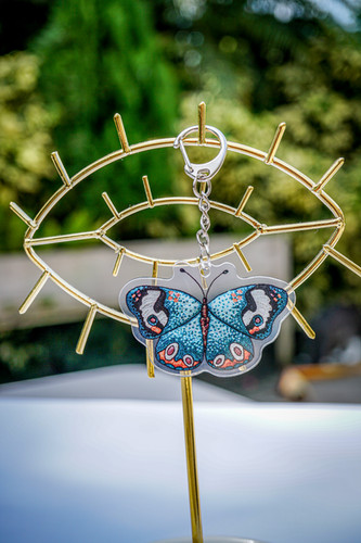 Acrylic charm blue butterfly | Caribbean Craft