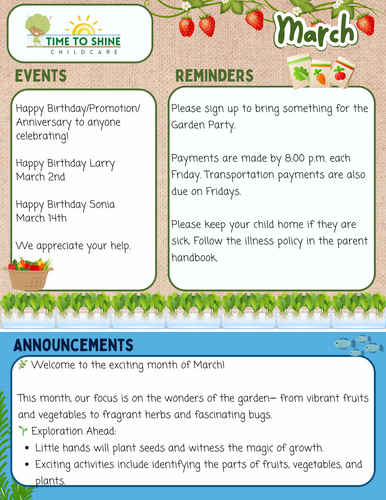 Indoor Garden Newsletter Template | DTS