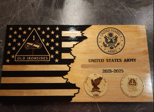 Torn Flag Military- First Responder Retirement/PCS Wood Flag Plaque ...