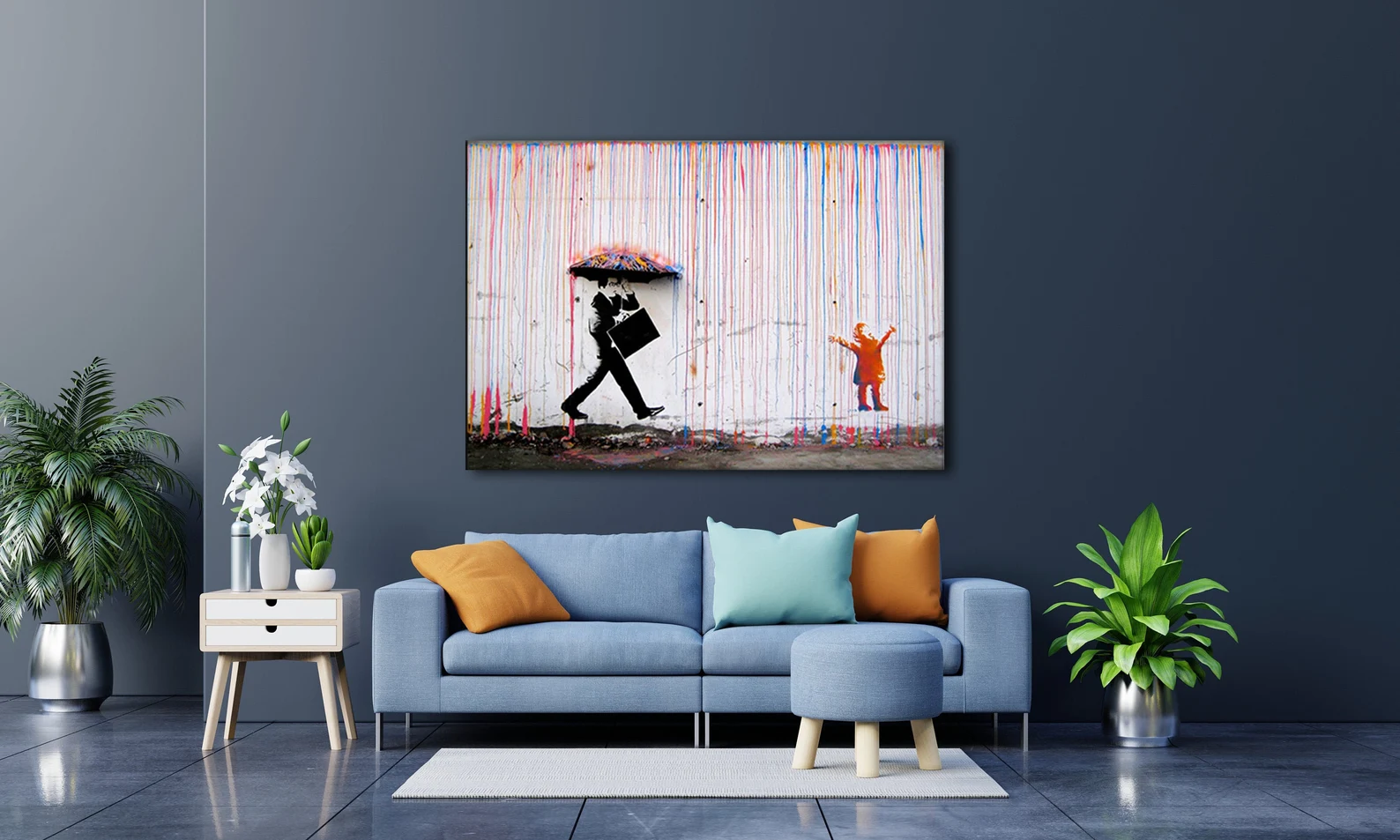 Banksy Collection- Rainbow Rain | Art-Empire