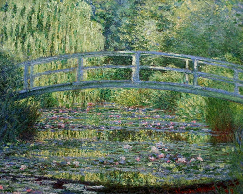 Claude Monet - De Japanse Brug en de Waterlelies (Impressionisme) | Art-Empire