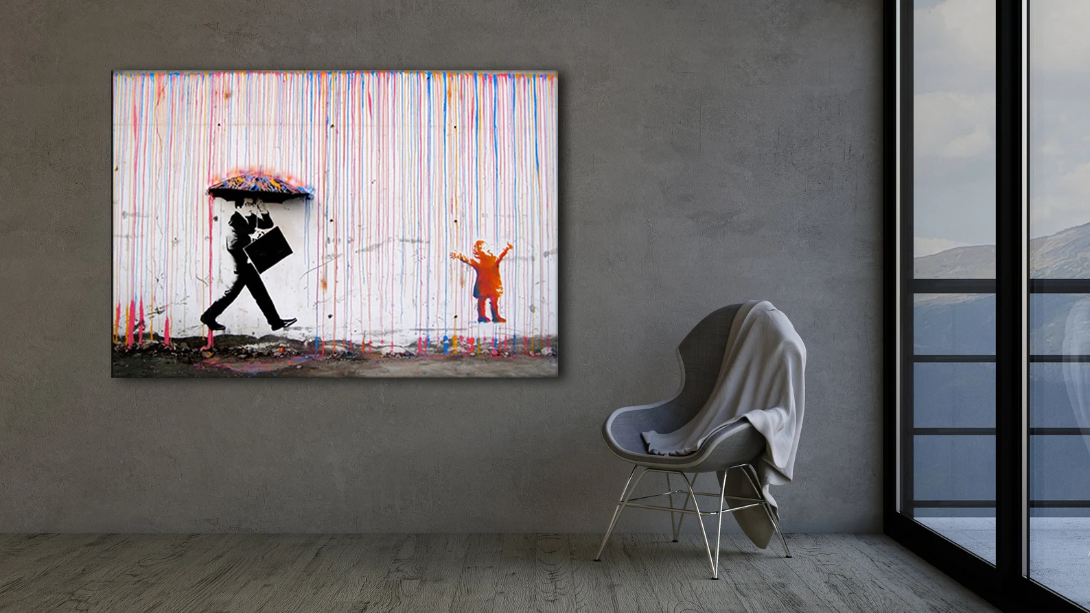 Banksy Collection- Rainbow Rain | Art-Empire