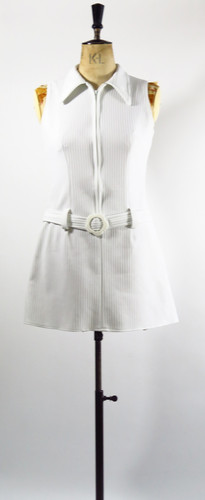 1960s White Belted Mini Dress | littlevikingvintage