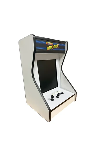 Table Top Vertical Arcade White/Blue Marquee | ArcadeImagination