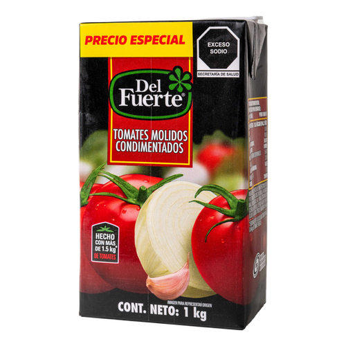 Pure de Tomates Molidos Condimentados Del Fuerte 1kg | DAC Playa del Carmen
