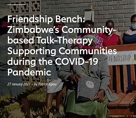 Mental Health | Talk Therapy | Friendship Bench | Zimbabwe