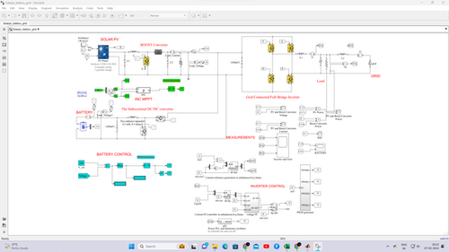 Grid Connected Solar Pv Battery System In Matlab Lms Solution Inter 8171