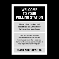 Notice – “WELCOME TO YOUR POLLING STATION” - Size A2 – paper | Election ...
