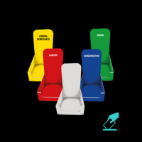Colour coded counting trays - pack of 5 | Election Shop @ Lonsdale