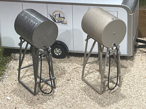 Fuel tank on stand | Justin Displays