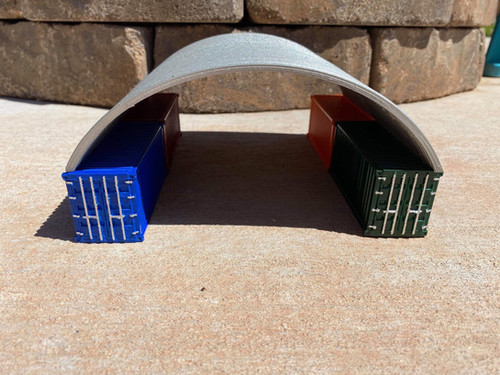 Quanset style shipping container building | Justin Displays