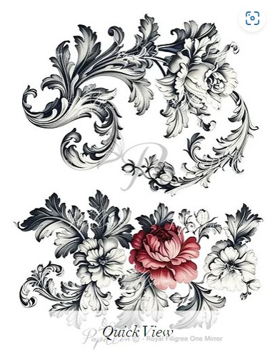 Royal Filigree 1 Mirror Rub-On Transfer | Jtique
