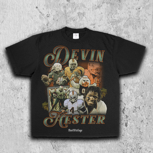 Miami Devin Hester Tee | Relive College Football Brilliance | KnotVintage