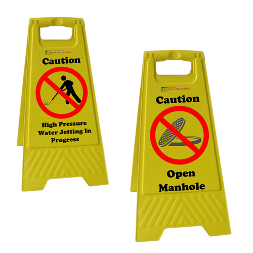 A-Frame Drain Jetting Safety Signs | Jetter Conversions