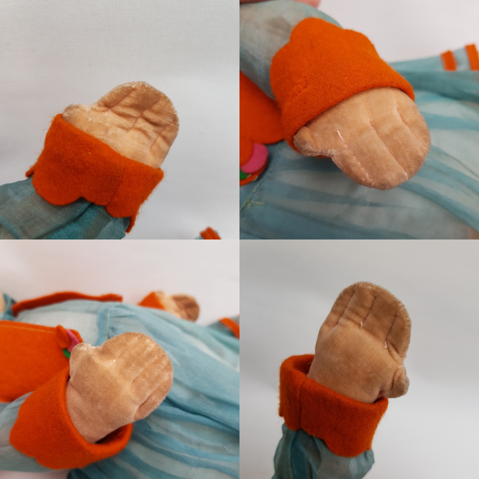 1930s Vintage Chad Valley Hygenic Label Velveteen Girl Cloth Doll Dolls ...