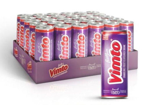Vimto Fizzy Fruit Flavoured Drink Can 250ml Pack of 30 | Onlinedeliveryuae
