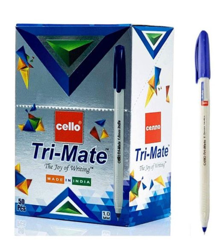 Cello Tri-Mate Ballpoint Pen 1.0mm- Blue | Onlinedeliveryuae