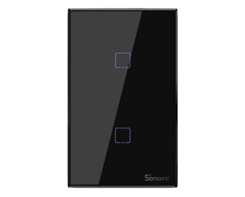 Sonoff Smart WiFi & RF Light Switch Black T3 2CH | ironside-technology