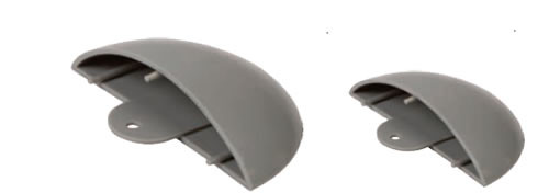 PVC Half Moon Trunking End Cap 70mm | ironside-technology