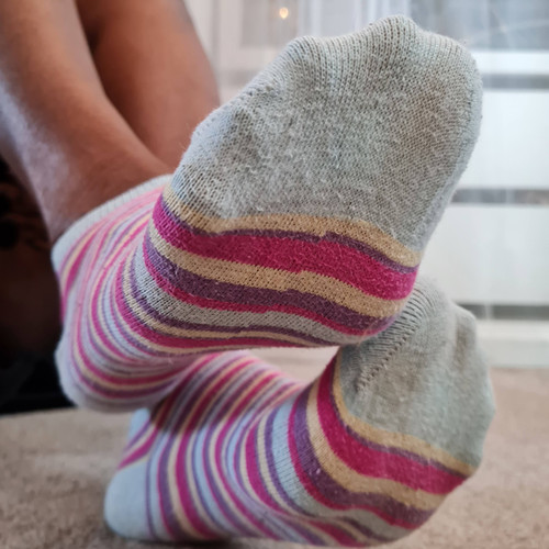 Pink Striped Socks | Goddess Miss Foxx