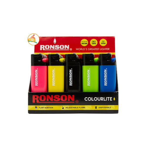 Encendedores Ronson Colourlite x20 | lamano-world
