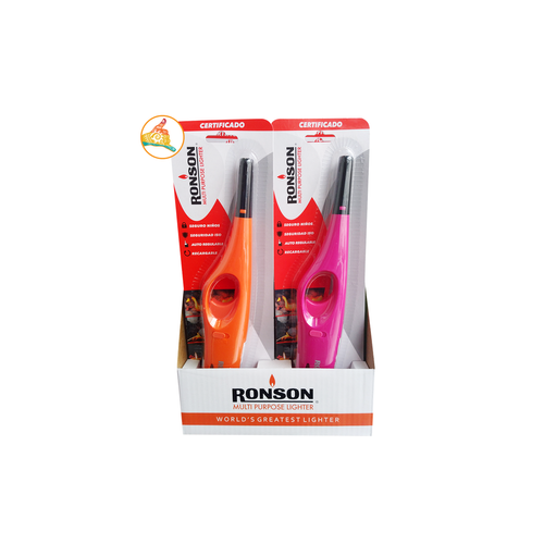 Pack x12 Encendedores Recargables Ronson "Corto" | lamano-world
