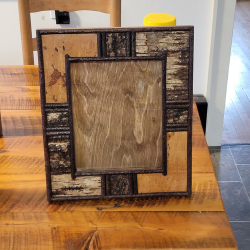 rustic birch bark frame for 8 x 10 image | Keenan Family Rustic