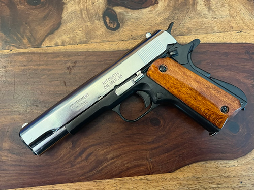 NEW: Custom Colt Government 1911 (Chrome on Black) | sabremilitaria