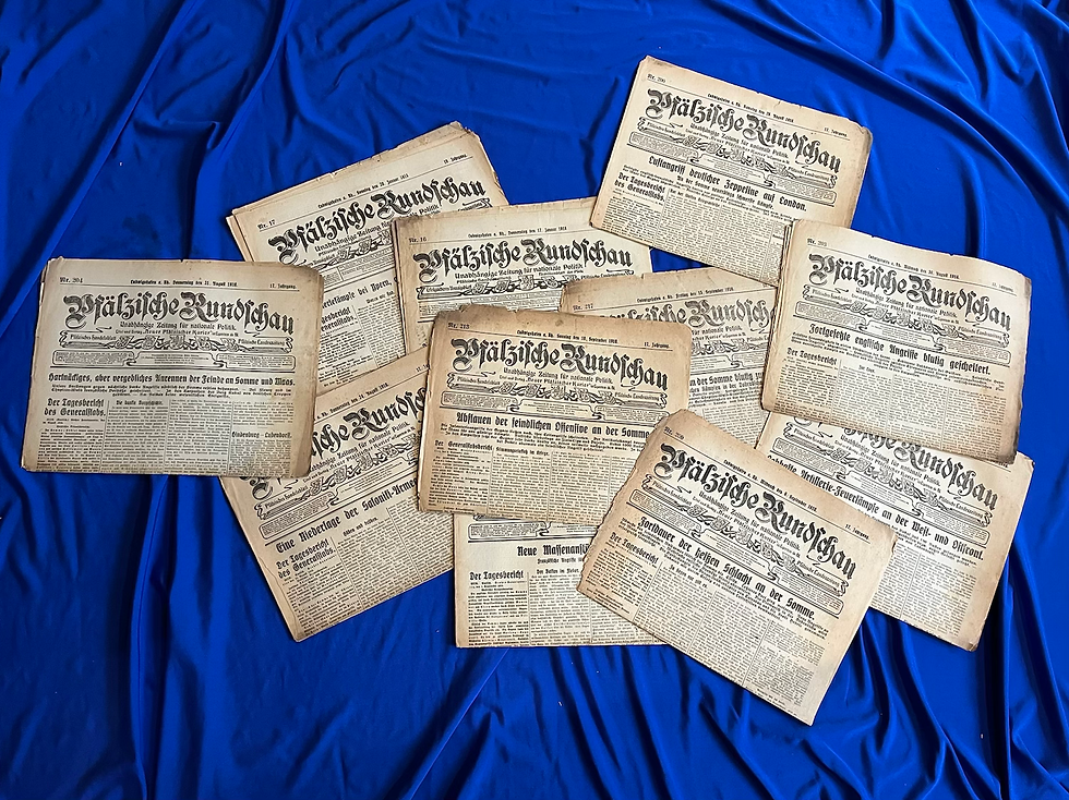 10 x editions WW1 German Paper 1916/18 (G455) | sabremilitaria
