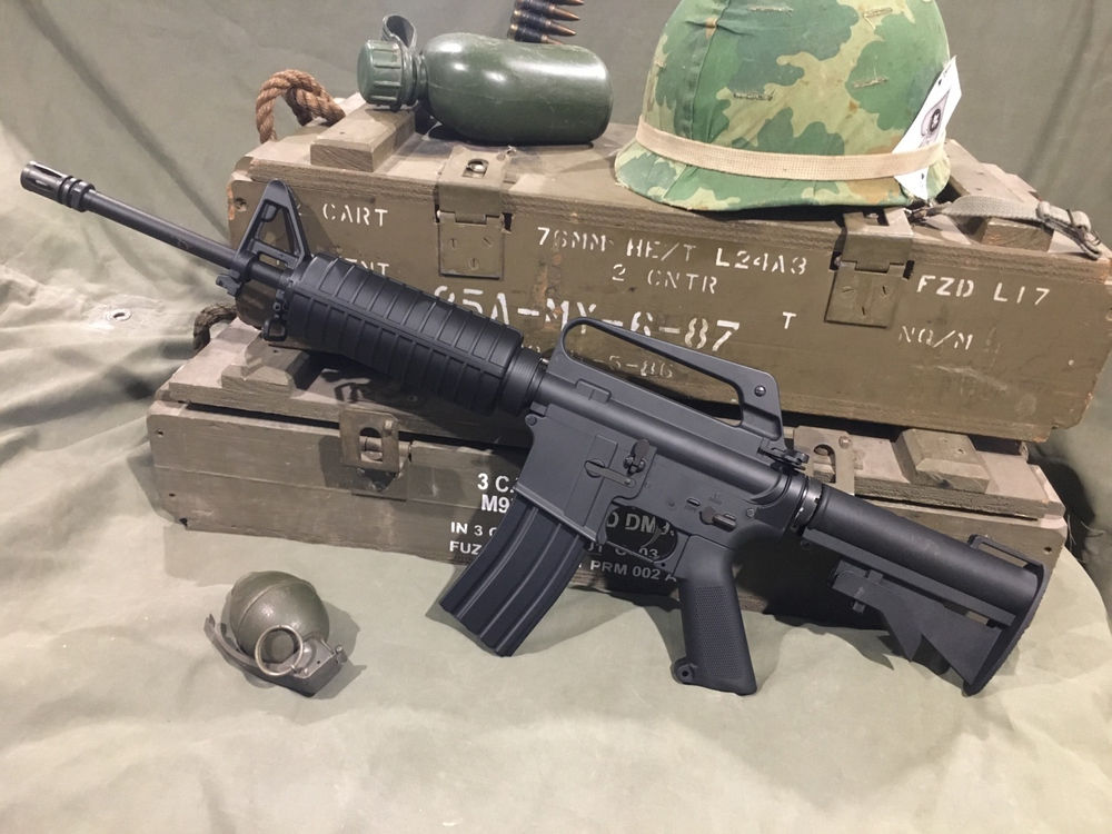 The Vietnam War CAR-15 metal replica that is also a gel blaster
