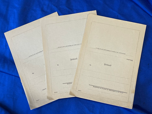 Three un-used FeldPost sheets (G088) | sabremilitaria
