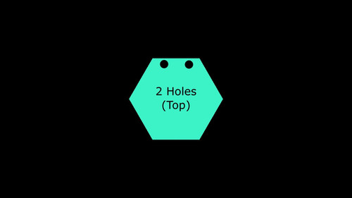 Hexagon Tag - 2 Holes Top | Clarke Craft Supplie