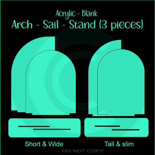 Arch with Sail - Standing Sign - Set with base | Clarke Craft Supplie