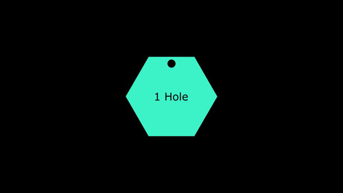 Hexagon Tag - 1 Hole | Clarke Craft Supplie