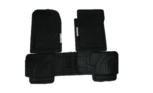 Tapete Automotriz Advance Negro De Uso Rudo 3 Piezas | accesorios-molo
