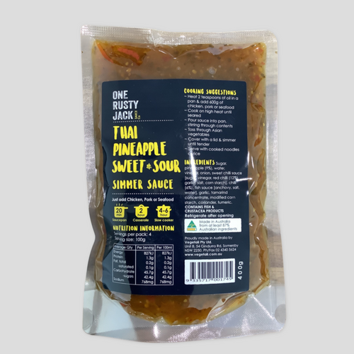 ONE RUSTY JACK- Thai Pineapple sweet & sour simmer sauce | Miller's Produce